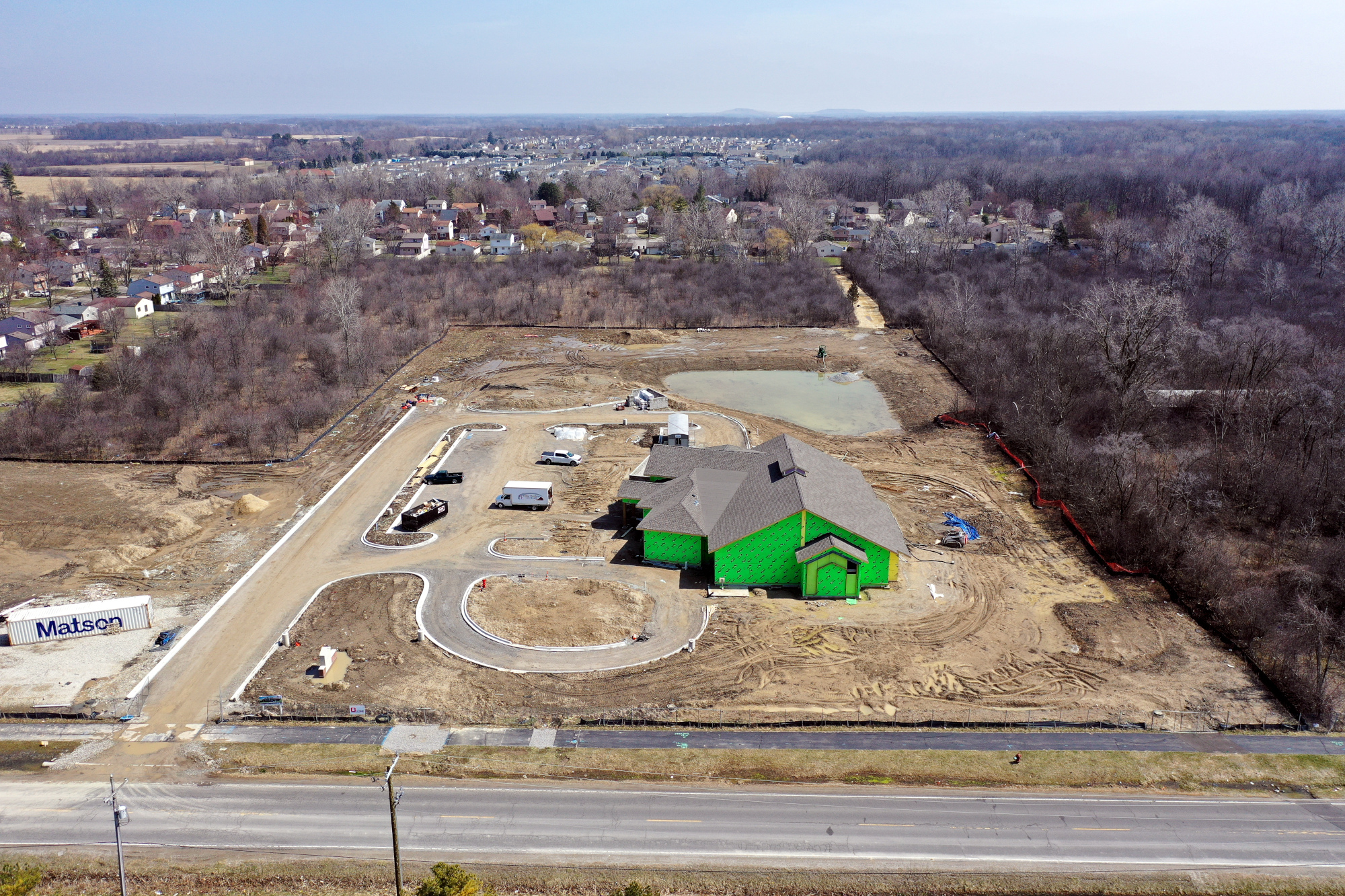 Ceiling and walls underway - Ypsilanti District Library
