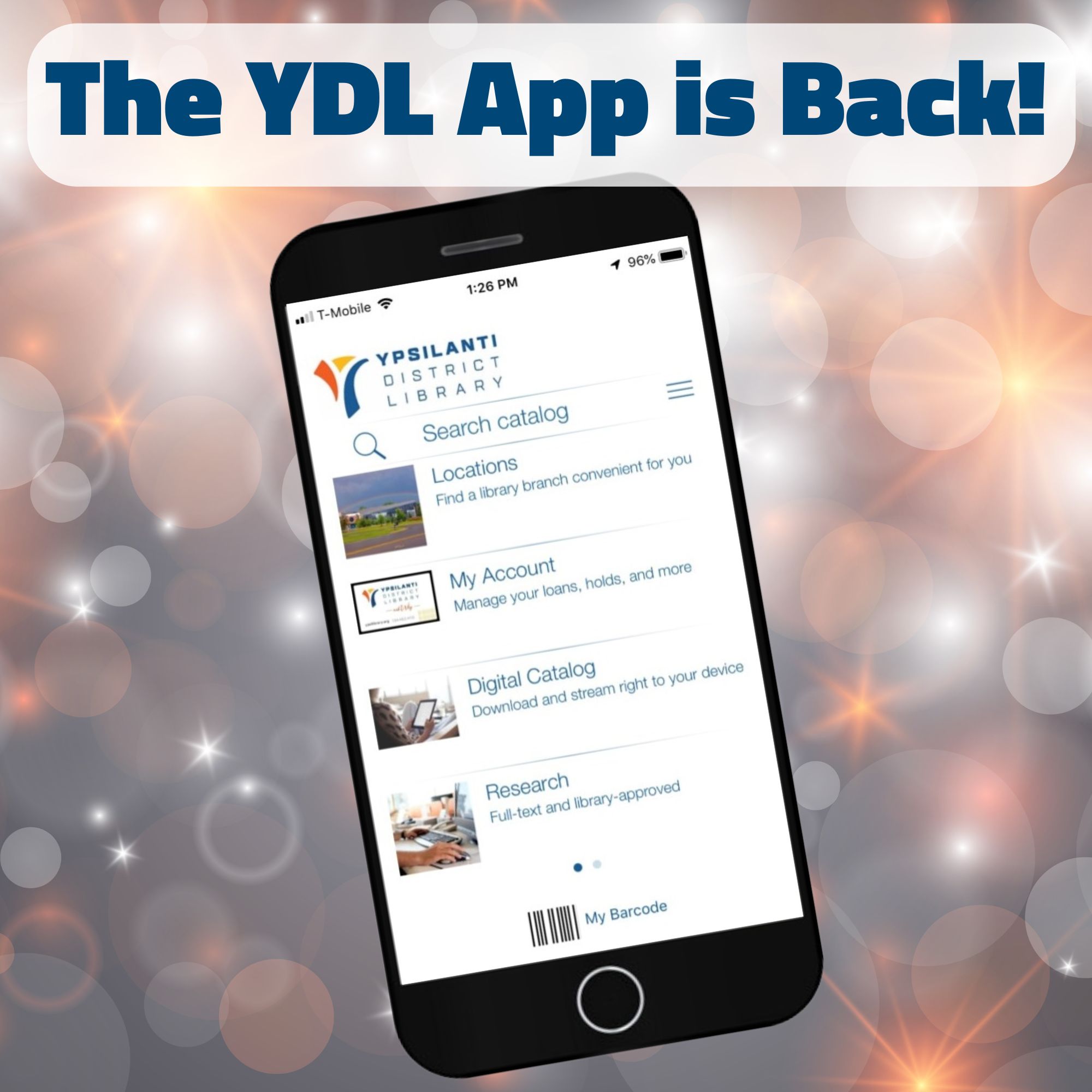 YDL App is restored! - Ypsilanti District Library